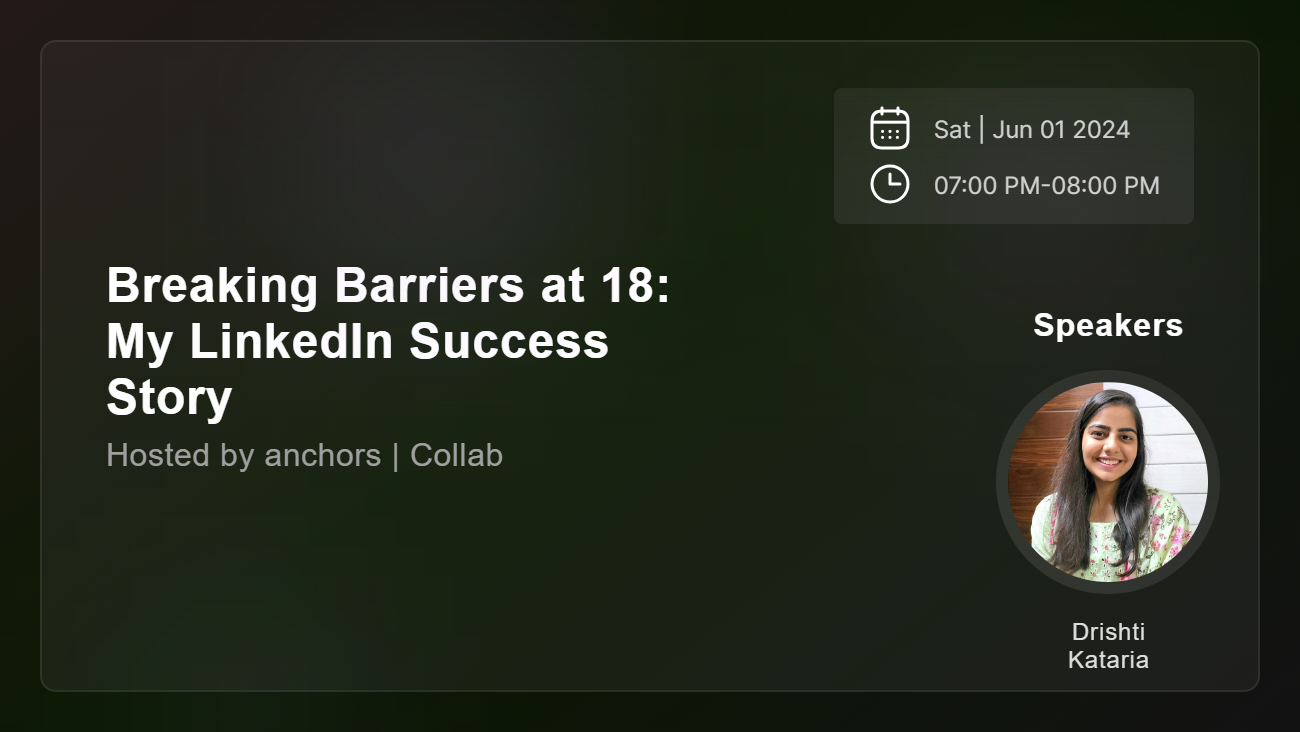 Breaking Barriers at 18: My LinkedIn Success Story Breaking Barriers at 18: My LinkedIn Success Story